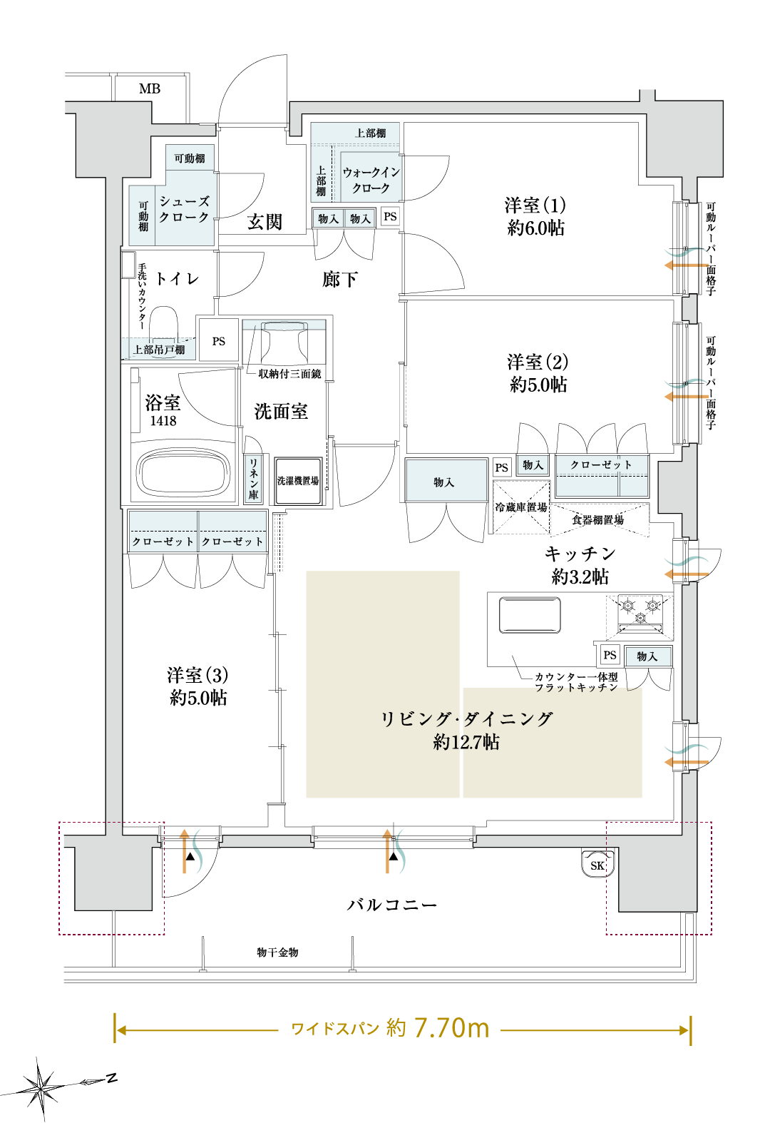 間取りプラン｜サンクレイドル 夕陽丘 ザ・レジデンス